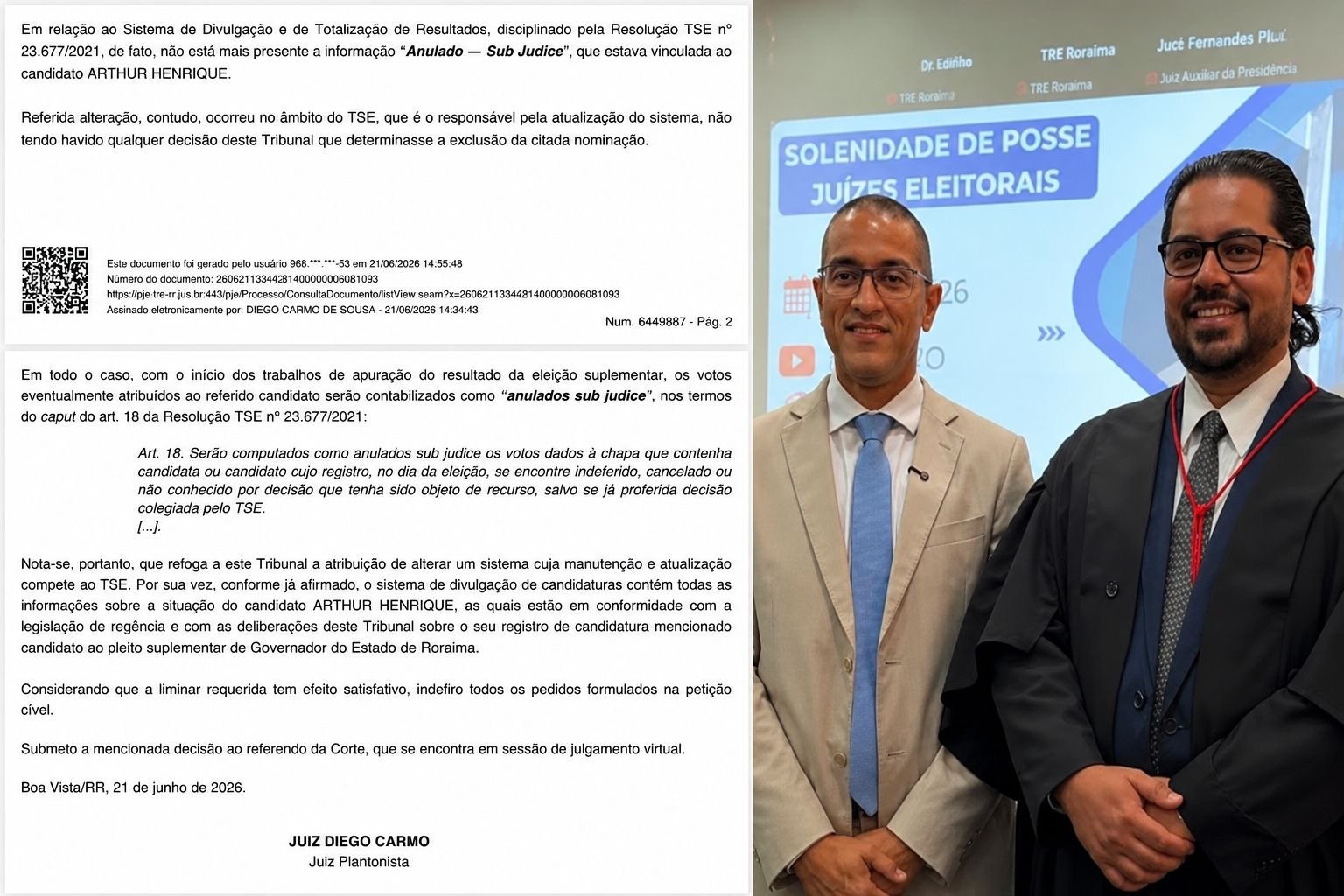 Juiz esclarece que votos de Arthur Henrique aparecerão como “anulados ...